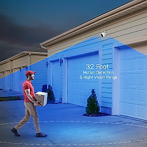 Feit Electric CAM/WM/WiFi/BAT 1080p HD Outdoor Battery Powered WiFi Smart Home Security Camera with Night Vision, 2-Way Audio, White