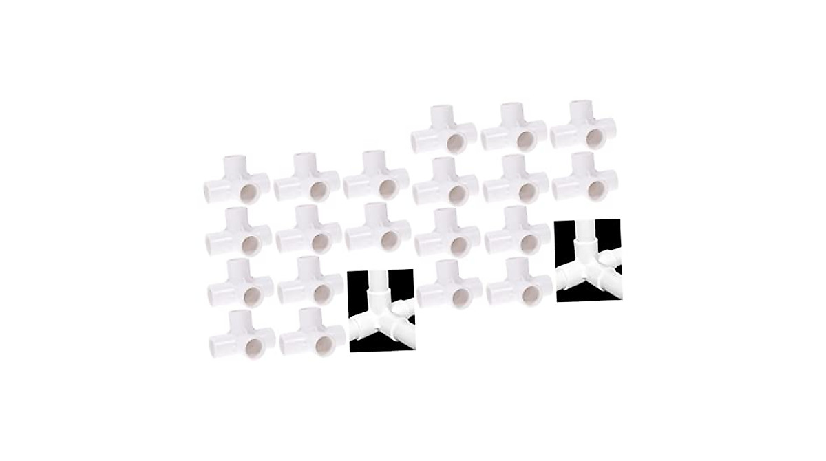 Happyyami 20 Pcs Water Pipe Elbow Clothes Rack with Shelf Carassosories ...