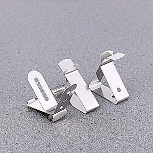 Yardwe 6pcs Thermometer Holder Stainless Steel Pot Clip Pan Clips Probe Holder Kitchen Tool for Fryer Coffee Table (Silver)