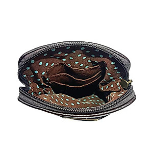 CHALA Hobo Style Large Bag Shoulder Purse with & Chala Zip Wallet Combo Set (Black_ Teal Paw Hobo & Crossbody Combo)