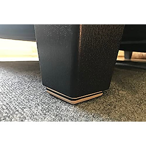 Shepherd Hardware 9244 2-1/8-Inch Square, Adhesive Slide Glide Furniture Sliders, 4-Pack , Beige