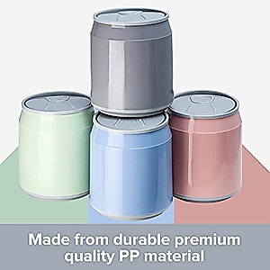 Soda Can Trash Bin - One Press Trash Can with Lid - Waterproof Plastic Garbage Can w/ Removable Top Cover - Kitchen Trash Can - Bathroom Wastebasket 9.8"x11.8" Large Trash Can - 13L/3.4Gal Capacity, Pink