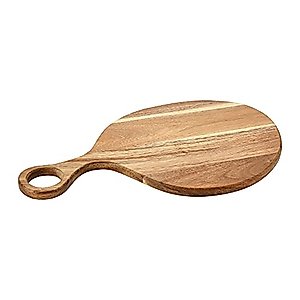 Main + Mesa Round Acacia Wood Cutting Board with Handle
