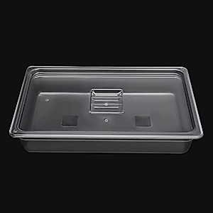 6 Pcs Food Pans with Lid, 4" Deep Commercial Hotel Pans, Clear Polycarbonate Food Storage Containers for Kitchen Restaurant Fruits Vegetables