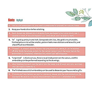 Joy Sunday Cross Stitch Kits Stamped Full Range of Embroidery Starter Kits for Beginners DIY 14CT 2 Strands - Two Birds 3(Printed) 14.6×18.1 inch