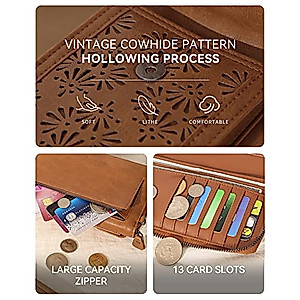 SIIHENRRY Small Crossbody Cell Phone Purse for Women, RFID Blocking Wallet Purse with Tassel, with Credit Card Slots