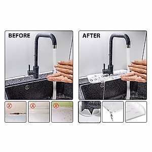 Silicone Faucet Splash Guard - Sink Faucet Mat Splash Guard - Silicone Sink Faucet Mat Splash Guard - Kitchen Sink Splash Guard Behind Faucet - Silicone Faucet Mat for Kitchen - Keep Your Kitchen Dry