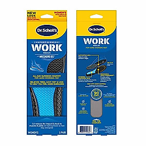 Dr. Scholl's Work Insoles All-Day Shock Absorption and Reinforced Arch Support that Fits in Work Boots and More (for Women's 6-10)