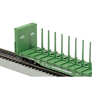 Bachmann Trains - 52' Center-Beam FLATCAR with BULKHEADS - Burlington Northern #615816 - HO Scale