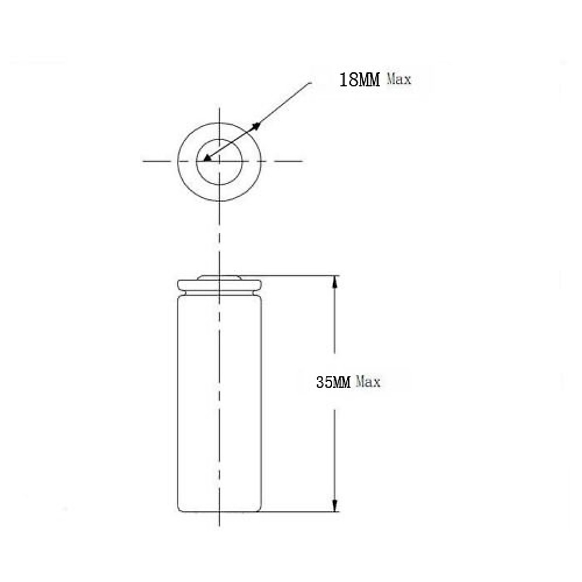 BTBAI 6X 14250 Battery Top Button 280mah li-ion Rechargeable 3.7V New s1a