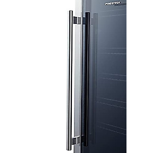 Beverage Refrigerator, Phiestina15 inch 96 Cans Built-in or Freestanding Beverage Cooler Mini Fridge with Auto Defrost,Glass Door & 6 Removable Shelves for Home Bar Office