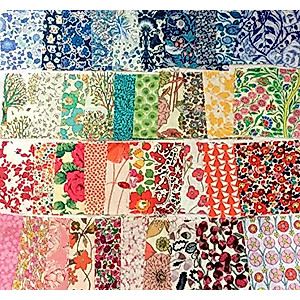 36 Liberty Tana Lawn Fabric Scraps 3"x 3" Charm Squares Patchwork Quilting MULTICOLOURS