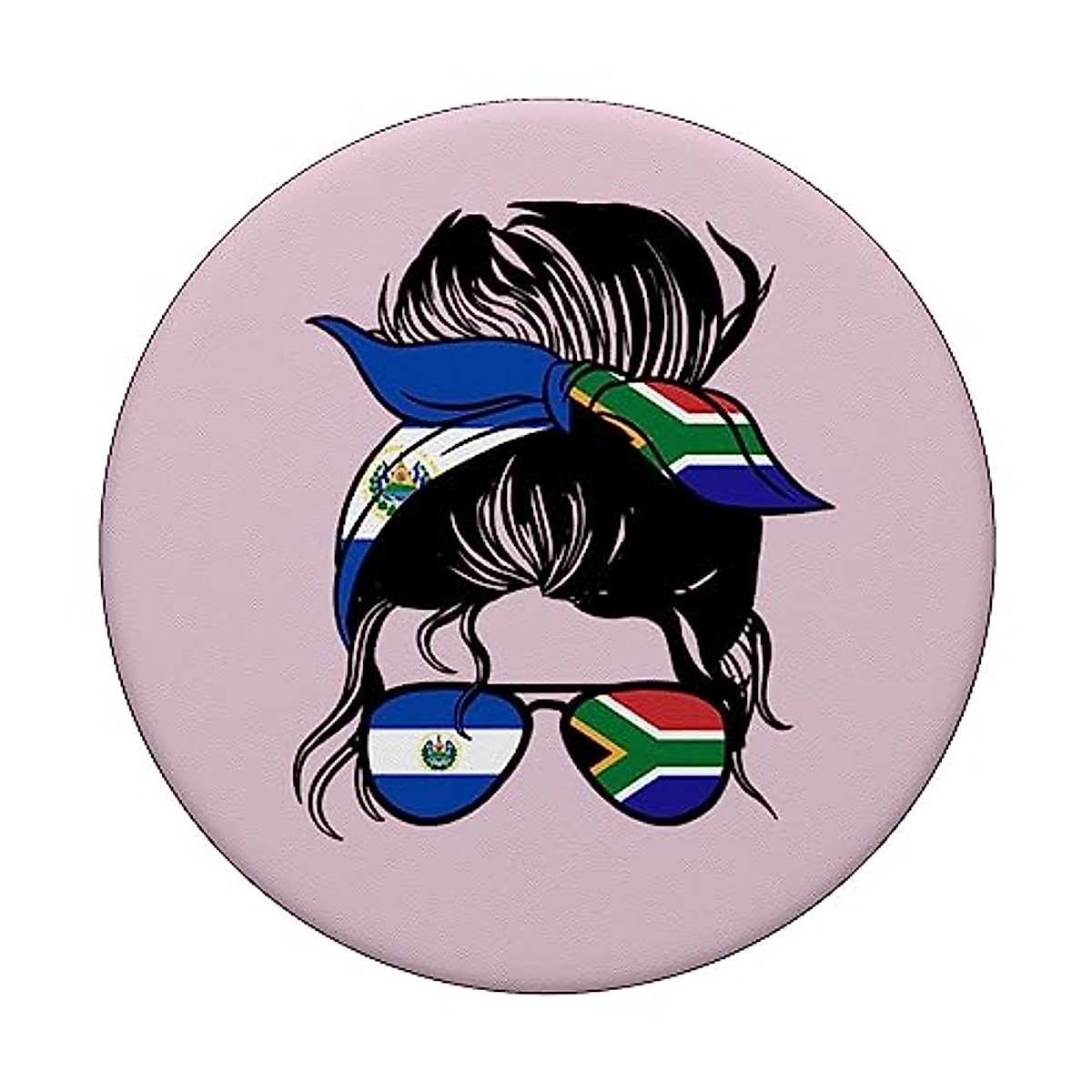 Half Salvadoran half South African Salvador and South Africa PopSockets Swappable PopGrip