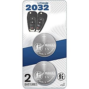 (2 Pack) CR2032 2032 Remote FLIP Key Battery OEM for 2016-2021+ Compatible with Chevrolet Chevy Cruze Sonic Trax Spark Trailblazer Flip Key Remote Fob (with FCC ID: LXP-T004 or LXP-T003)