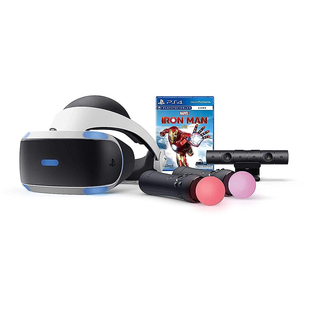 PlayStation VR Marvel's Iron Man VR Bundle, Compatible with PS4 & PS5: VR Headset, Camera, Move Motion Controllers (Renewed)