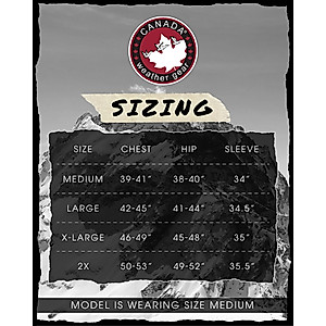 CANADA WEATHER GEAR Men's Wool Puffer Jacket Coat - Heavyweight Quilted Insulated Outerwear Parka (M-XXL), Size Large, Black