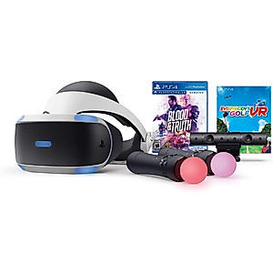 2019 Playstation 4 Slim PS4 1TB Console + Playstation VR Headset + Playstation Camera + Playstation VR Move Controllers + 5 Games Bundle (Renewed)