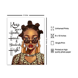 Black women Inspirational Wall Art & Decor - African Americans Inspiration Motivational poster - Black Art - African American Wall Art - Black Girl Magic - Positive Quotes Wall Decor Poster - UNFRAMED