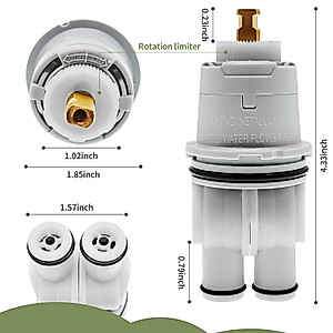 RP46074 R10000 Shower Valve Cartridge Compatible With Delta R22000 R1100 1300 1400 13/14 Series Single Handle Bath Tub and Shower Faucet Parts For Select Monitor Valves