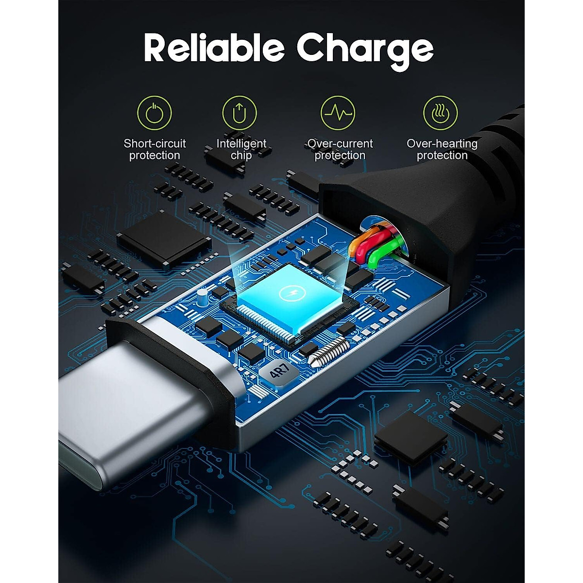 BrexLink Thunderbolt 3 Cable 5ft, USB 4 40Gbps Data Transfer 100W 5A Charger 5K@60Hz Type-C for External SSD, eGpu, USB-C Docking Station, MacBook (Grey)
