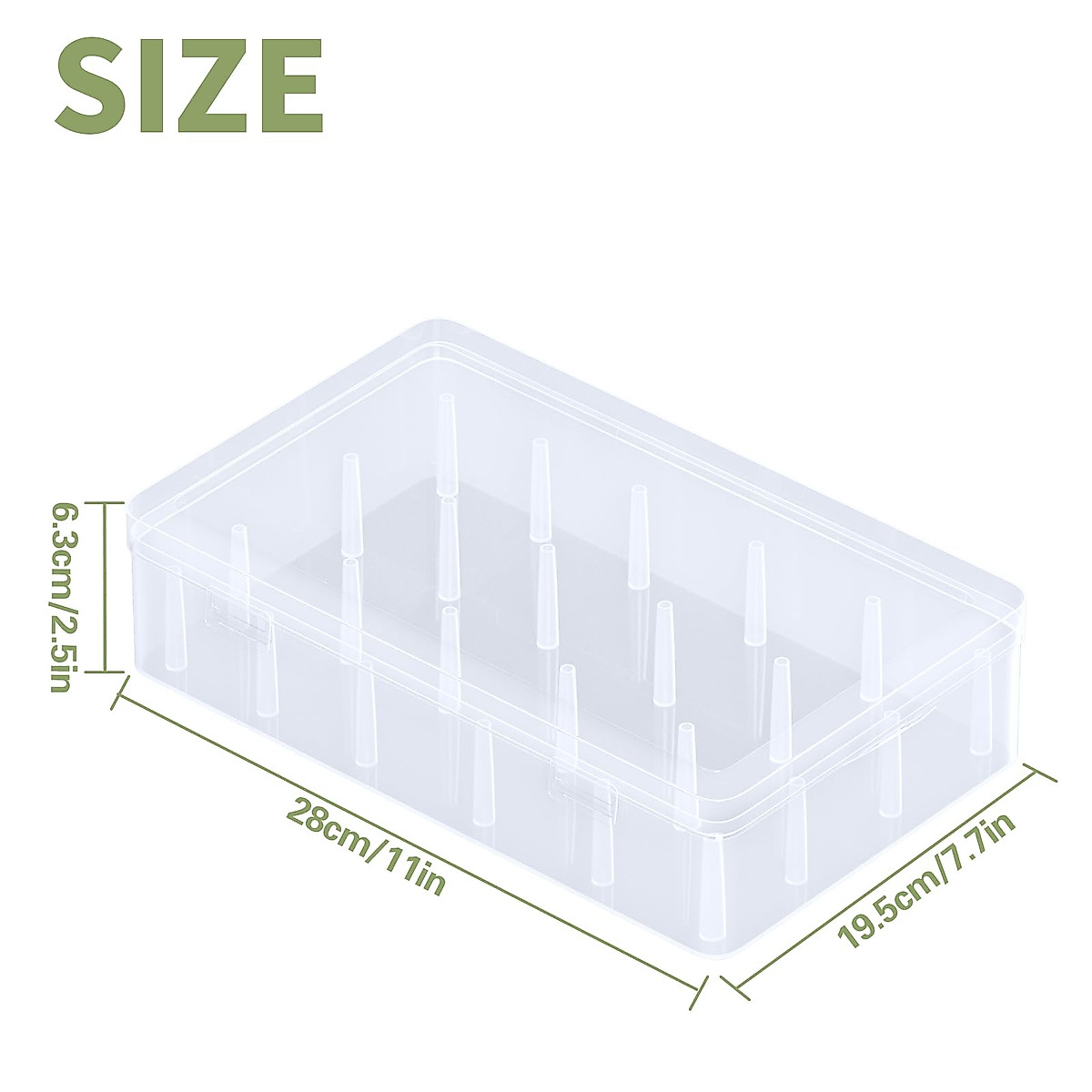 QZONELIFE 2pcs Spools Thread Holder Organizer Sewing Threads Box Bobbins Holder Storage Case Clear Sewing Storage Box Thread Organizer for 24 Spools Home Quilting and Sewing Threads