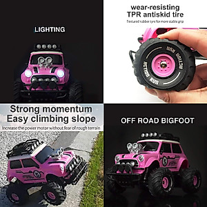 10Leccion Remote Control Car for Girls, 2.4Ghz Pink RC Cars for Daughter with Two Rechargeable Batteries, Radio Controlled Vehicle for Toddlers Kids, Birthday R/C Toys for Granddaughter