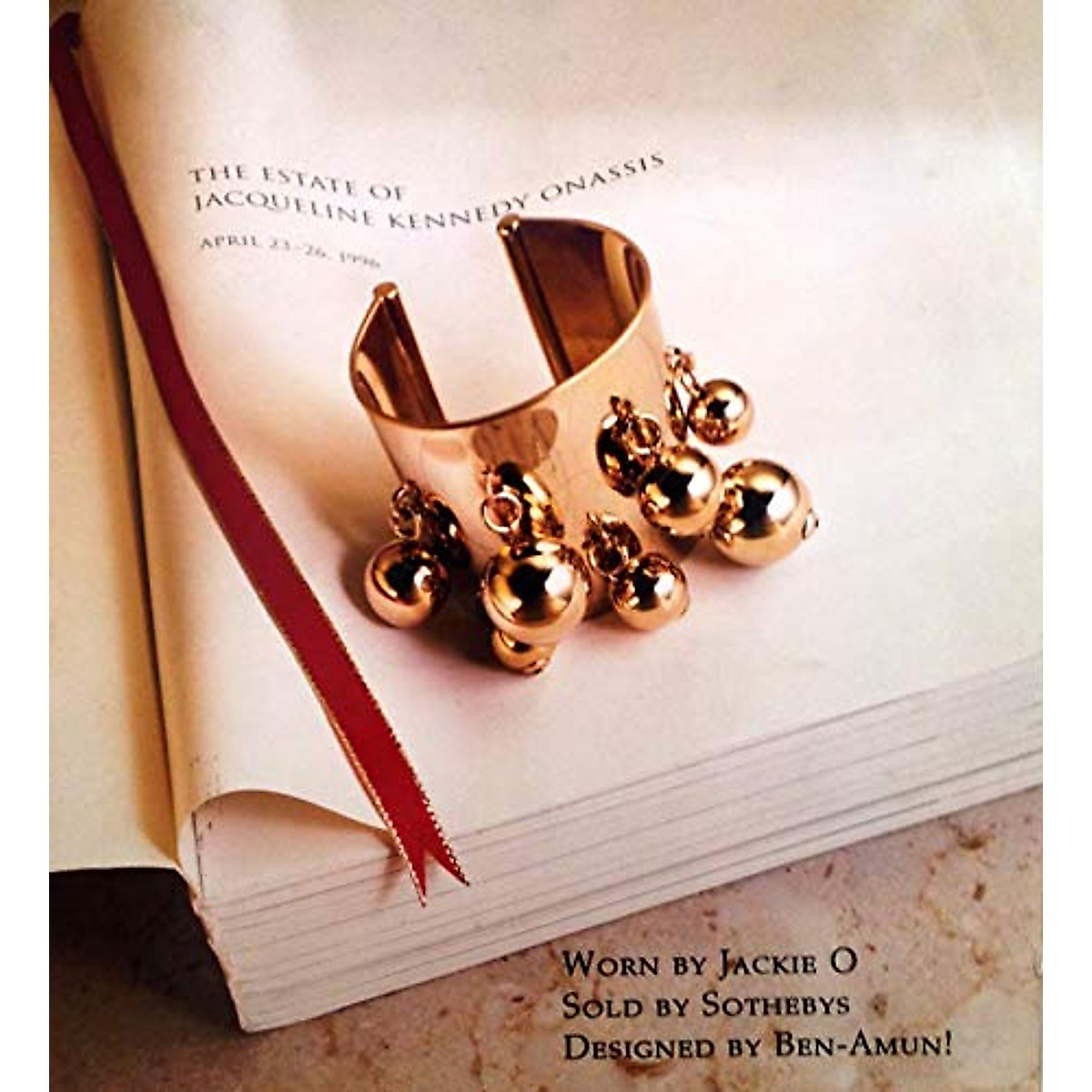 Ben-Amun Jewelry "Gold Ball Collection" Gold Ball Cuff Bracelet