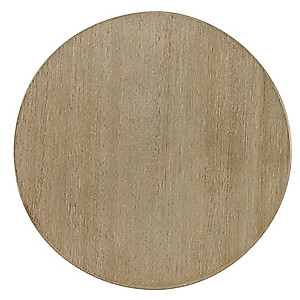 Linon Zeke Grey Wash 29" Barstool with Round Seat