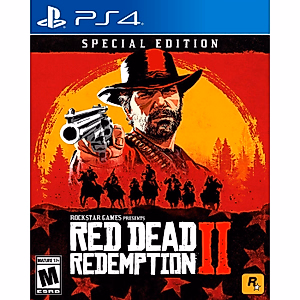Playstation 4 Pro 2TB SSD Console with Red Dead Redemption 2 Bundle, 4K HDR, Playstation Pro Enhanced with Fast Solid State Drive (Renewed)
