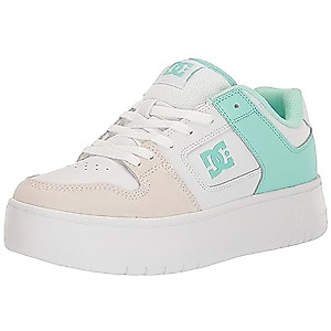 DC Women's Manteca 4 Platform Low Skate Shoe, Mint, 8.5