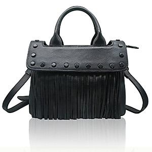 Womens Satchel Crossbody Bag Ladies Purses and Handbags Tote Bag(Black)