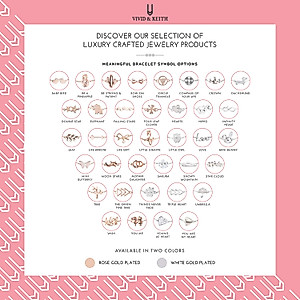 Vivid&Keith Womens Girls 925 Real Sterling Silver 18K Plated Swarovski Zirconia Cute Animal Dog Gift Fashion Jewelry Link Chain Charm Pendant Bangle Bracelet, Dachshund, White Gold Plated