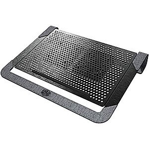 Cooler Master Notepal U2 Plus V2 Laptop Air Cooler, Dual 80mm Moveable Fans, Lightweight Aluminum Cooling Pad, Polyester Fiber Dacron and Aluminum Material, Supports up to 17” Laptop