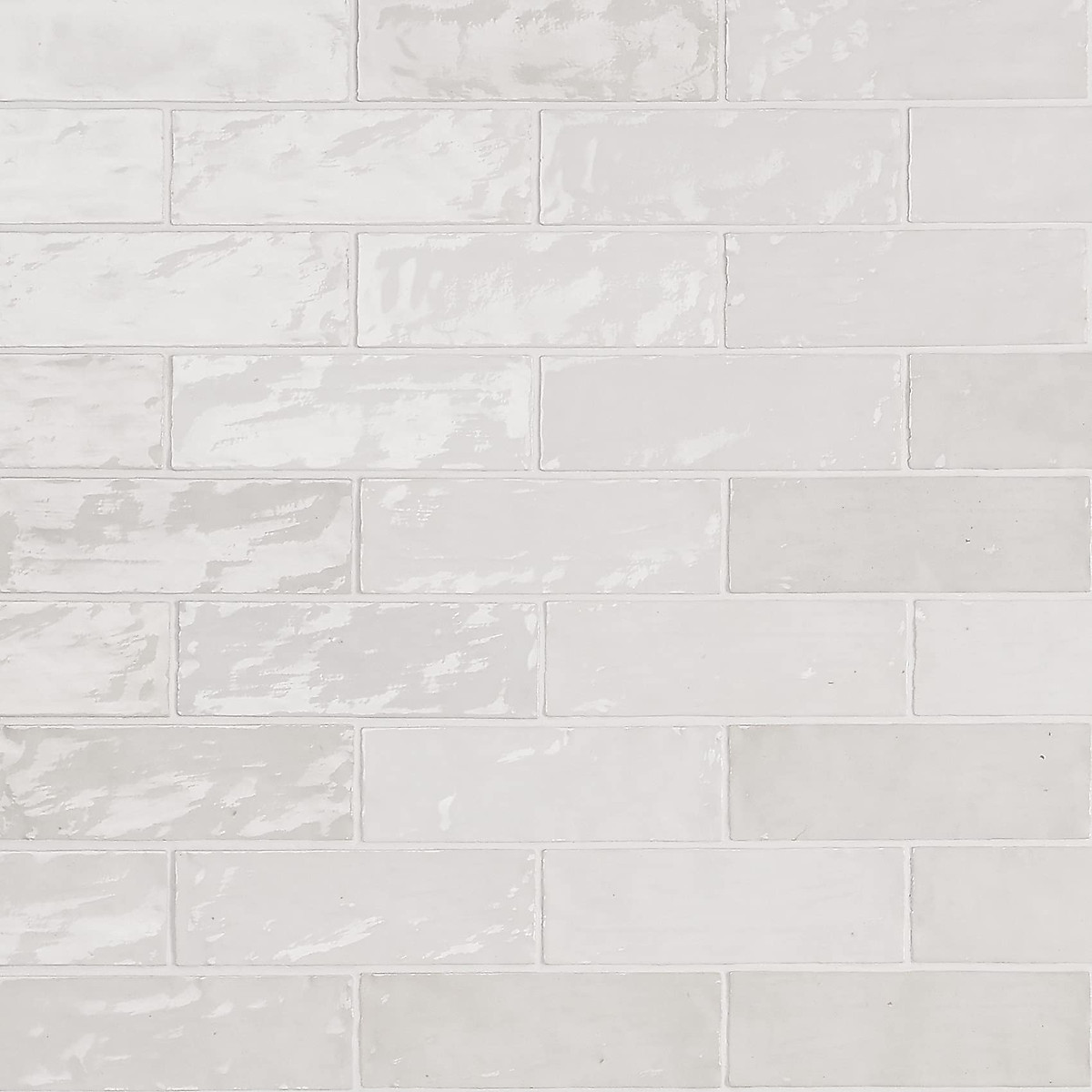 Kingston White 3 in. x 8 in. Polished Ceramic Wall Tile (36 Pieces, 5.38 Sq. Ft. / Case)