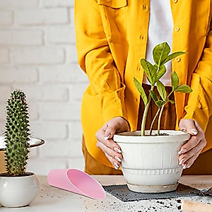 ORNOOU 10 Pieces Bonsai Soil Scoop Plastic Succulent Soil Scoop Indoor Plants Little Small Potting Shovel Bucket Shovel for Garden Planting,Random