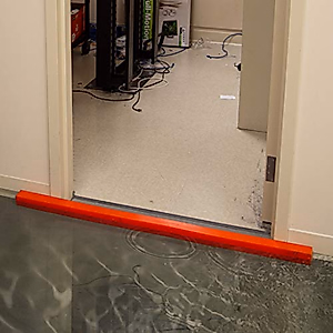 Quick Dam's Insta-Dam, Instant Flexible Indoor Flood Dam, 2in High x 4ft Long, Orange
