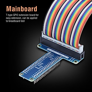 T-Type GPIO Extension Module Board Adapter with 40Pin Ribbon Flat Cable for Raspberry Pi 1B+/ 2B/ 3B