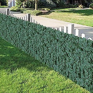 Artificial Ivy Privacy Fence Screen Artificial Hedges Fence Vine Leaf Decoration Lattice Panels for Outside Ivy Privacy Screen Fence Panel