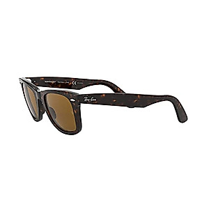 Ray-Ban unisex adult RB2140 Original Wayfarer Polarized Sunglasses, Tortoise/Brown Polarized, 50 mm US