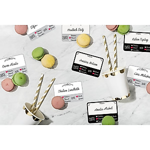 Avery Premium Wedding Guest Name Tags, No Lift No Curl, Black and Gray, 36 Handwriteable Name Stickers