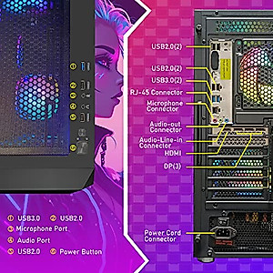 STGAubron Gaming PC Bundle with 24Inch FHD LED Monitor-Intel core i9-11900F up to 5.2G,GeForce RTX 3070 8G GDDR6,32G DDR4,2T SSD,WiFi,BT 5.0,RGB B&MS&MS Pad,RGB BT Sound Bar,RGB BT Gaming Mic,W11H64