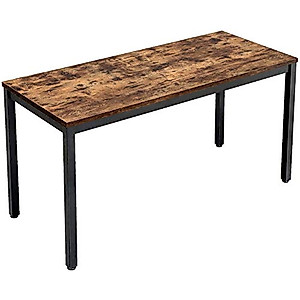 VASAGLE Industrial Computer Writing Desk, 55 Inch Office Study Desk for Laptops, Table for Office Study Living Room, Sturdy Metal Frame, Easy to Assemble, Rustic Brown