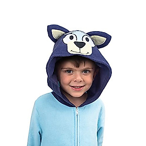 Costume Agent Playful Colorful Dog Halloween Costume Cosplay Zip Up Suit with Hood for Boys and Girls