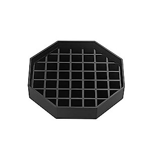 Caspian 4.5" Drip Trays Octagon Coffee/Tea/Wine Plastic Tray with Honeycomb Lattice, 4 Pieces