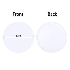 Outpain 6.5FT White Round Arch Backdrop Cover for 6.5FT/6.6FT Circle Arch Stand Wrinkle Resistant White Circle Arch Backdrop Cover for Wedding, Birthday, Baby Shower Decorations