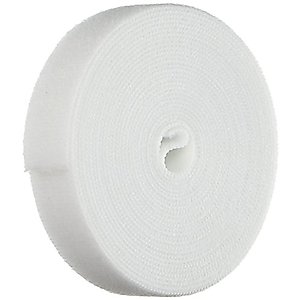 Hook & Loop Fastening Tape, 3/4-inch Wide, 5 Yards/Roll - White