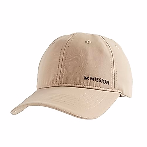 MISSION Cooling Performance Hat, Sand - Unisex Baseball Cap for Men & Women - Lightweight & Adjustable - Cools Up to 2 Hours - UPF 50 Sun Protection - Machine Washable