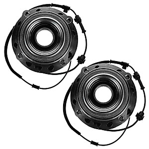 TRQ Front Wheel Hub Bearings Assembly Set Compatible with 2011-2016 Ford F-250 Super Duty F-350 Super Duty