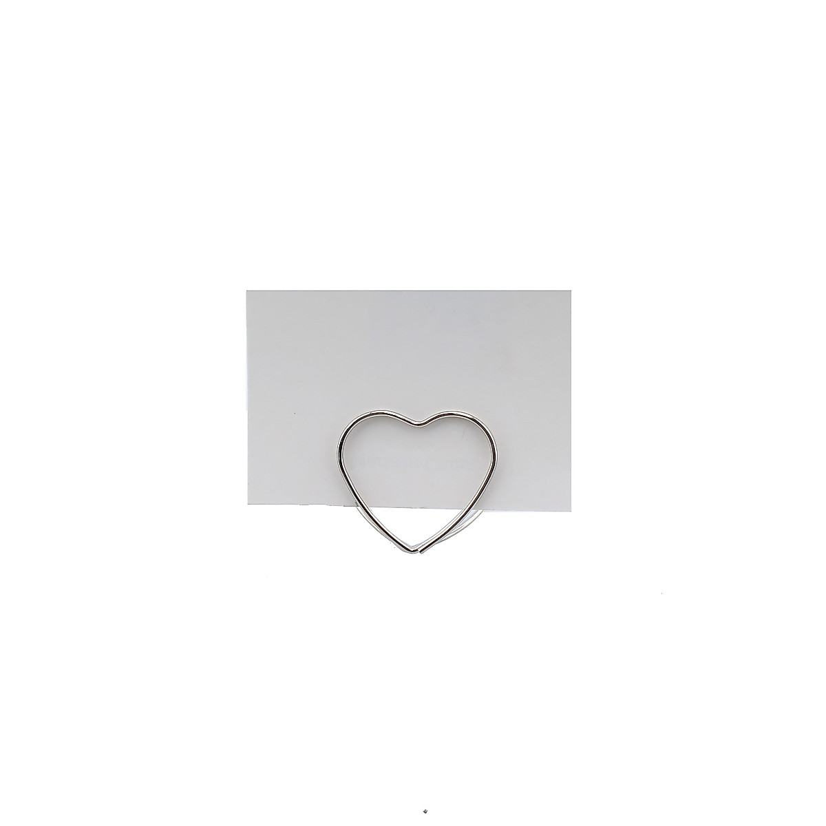 TAODAN 20PCS Silver Table Number Holders Heart Shape Place Card Holder Playing Card Holders Table Picture Stands Mini Photo Holder for Wedding Birthday Bridal Baby Shower Party