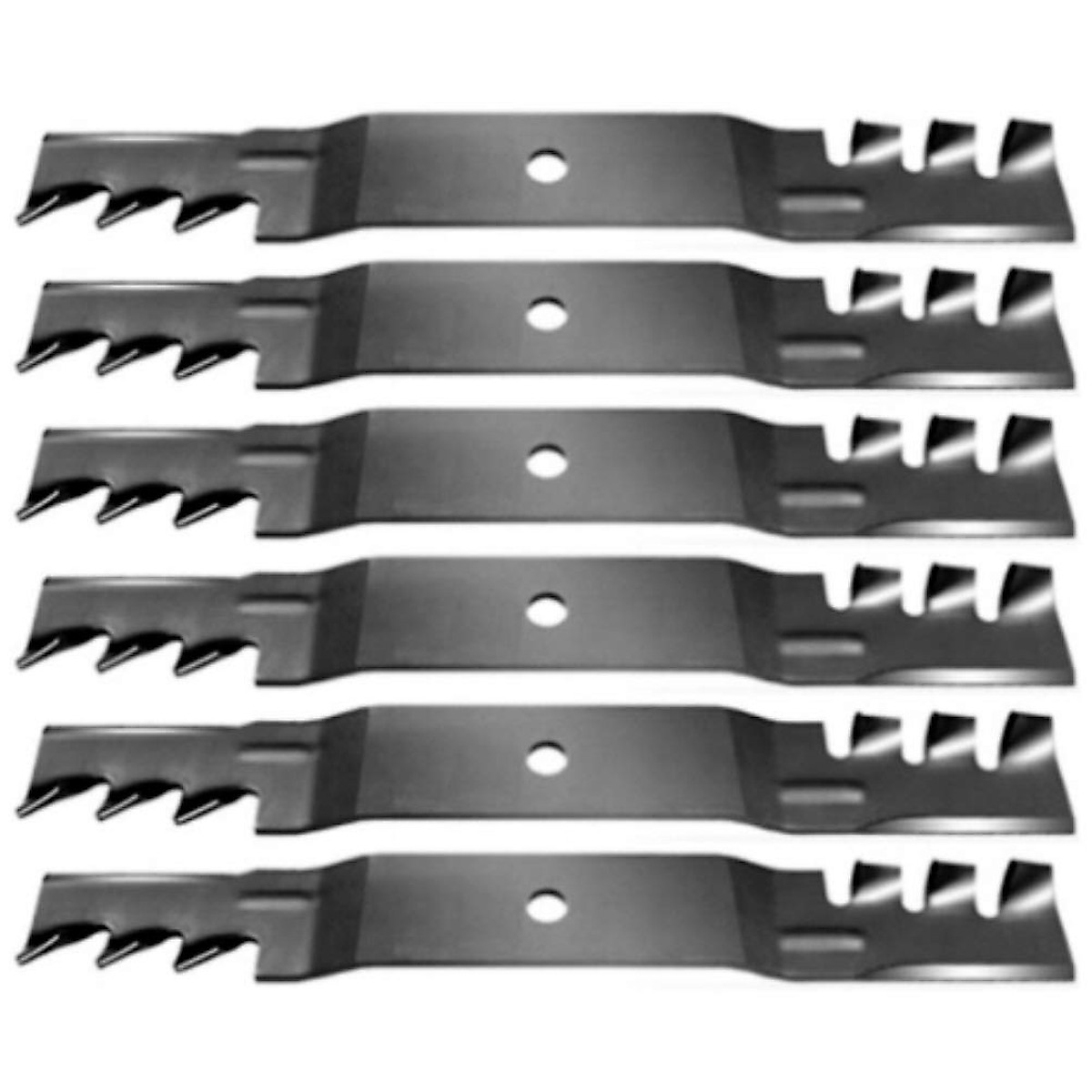 Set of 6 Toro 50" MX3450 MX5025 MX5050 MX5060 MX5075 SS5035 SS5060 SWX5050 Zero Turn Gator Style Mulching Lawn Mower Blades Fits Models 74632 74635 74638 74641 74643 74750 74768 74770 74771 74776